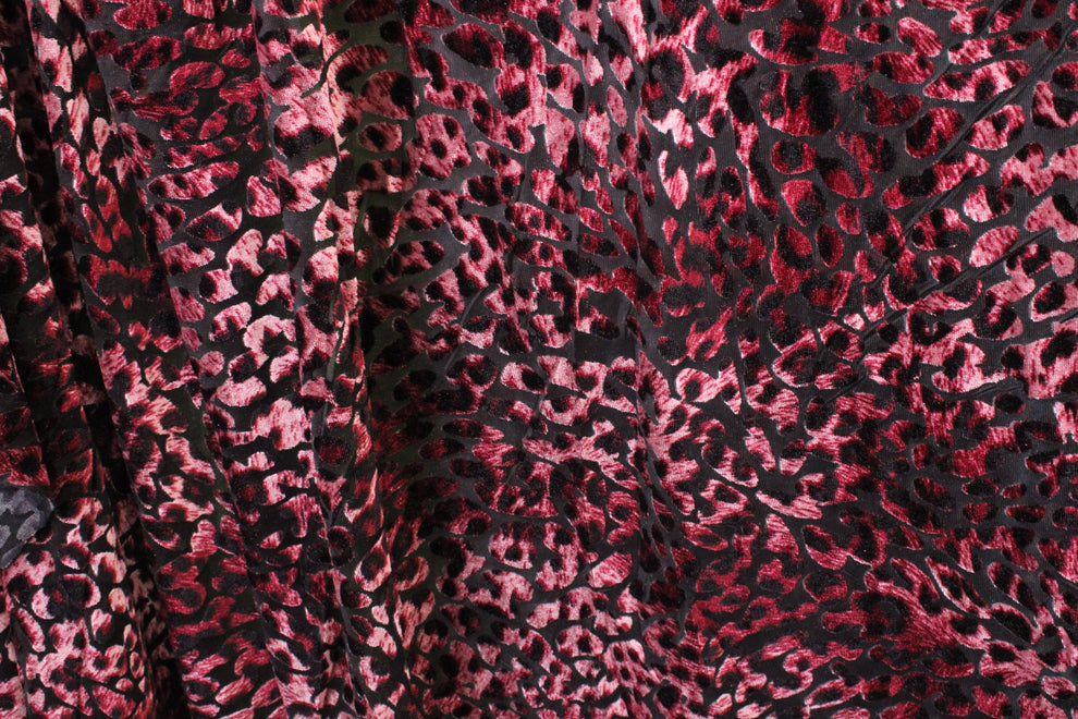 Maroon Cheetah – Shavali Fabric